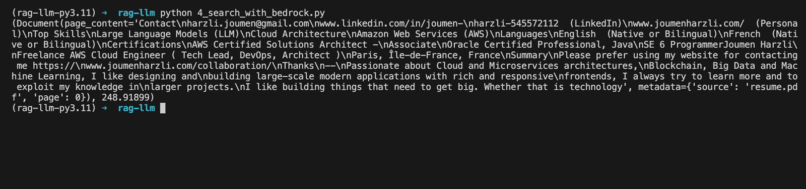 Create Context-Aware LLM Chatbot using Amazon Bedrock and LangChain | Joumen Harzli AWS Cloud ...